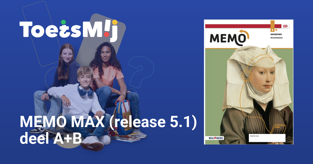MEMO MAX (release 5.1) deel A+B Havo/vwo Klas 1 Oefentoetsen ...
